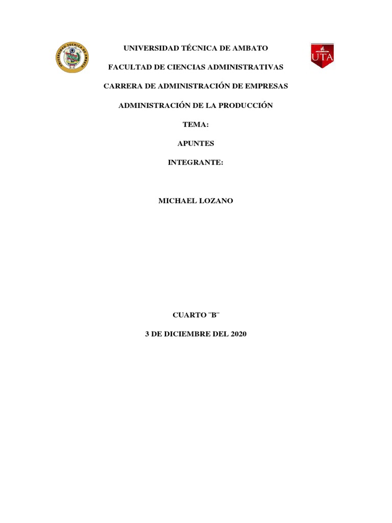 APUNTES 3 de Diciembre Michael Lozano - 4B | PDF