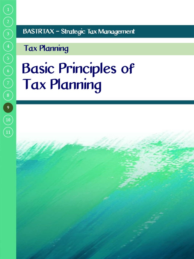Module 9 - Basic Principles of Tax Planning | PDF | Tax Rate | Tax ...