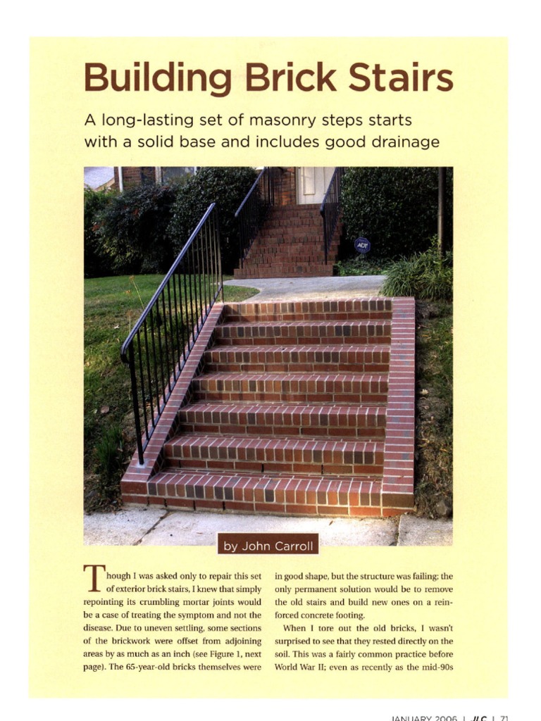 Building Durable Brick Stairs | PDF | Social Science