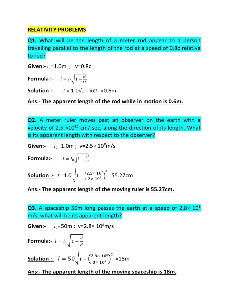 Apparent Lengths and Time Dilation: Solving Relativity Problems Through ...