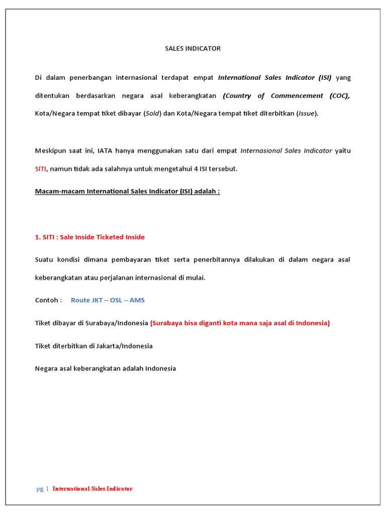 Macam-Macam Indikator Penjualan Internasional | PDF | Bisnis | Perjalanan