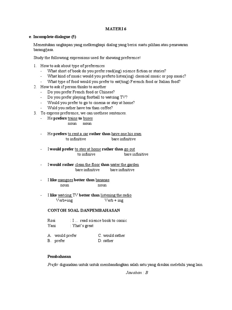 Ringkasan Materi 6 Dan Contoh Soal | PDF | Morphology | Linguistics