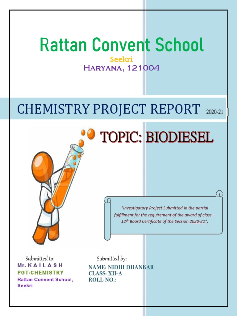 Chemistry Project For Class 12
