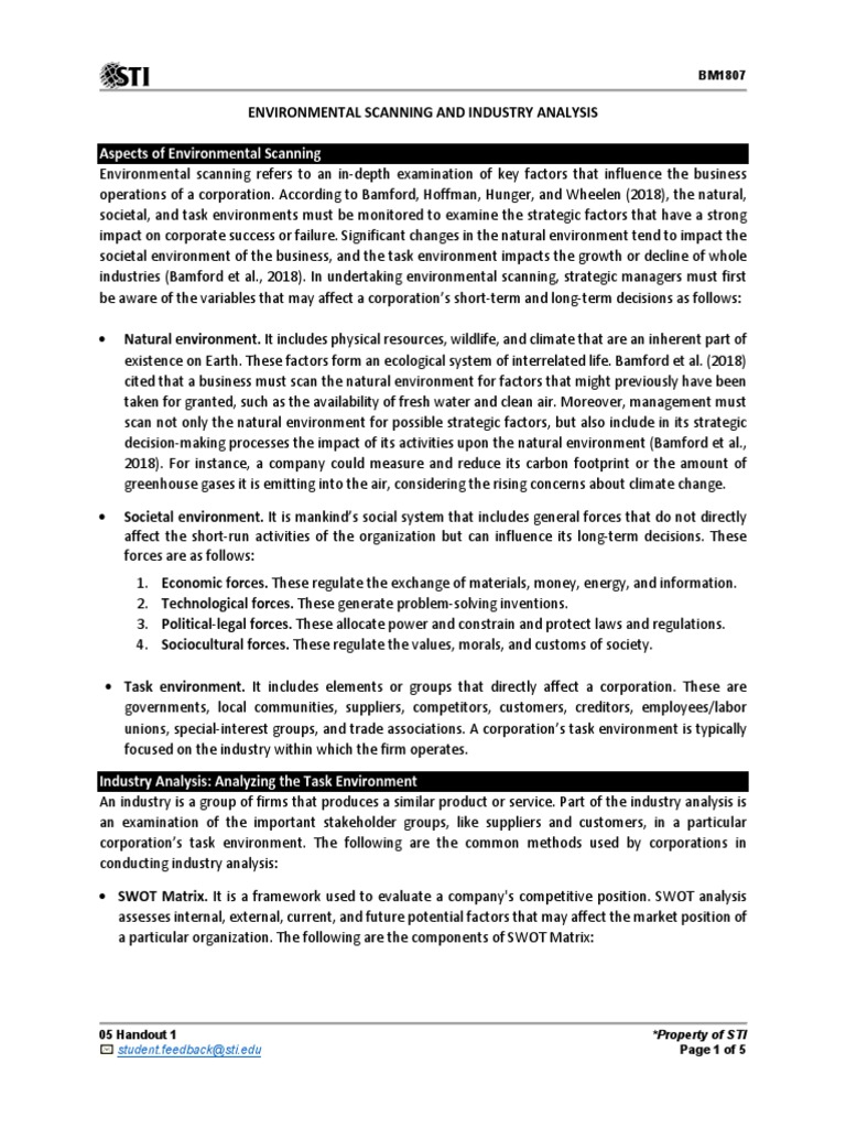 aspects-of-environmental-scanning-pdf-swot-analysis-competition