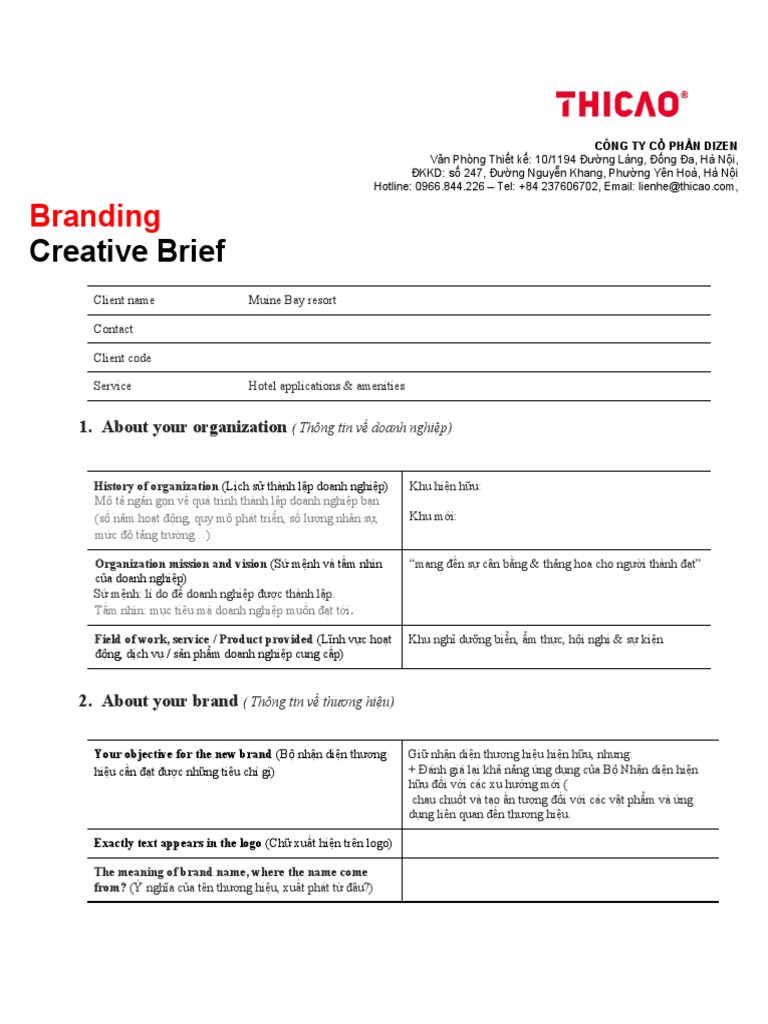 Branding Creative Brief | PDF