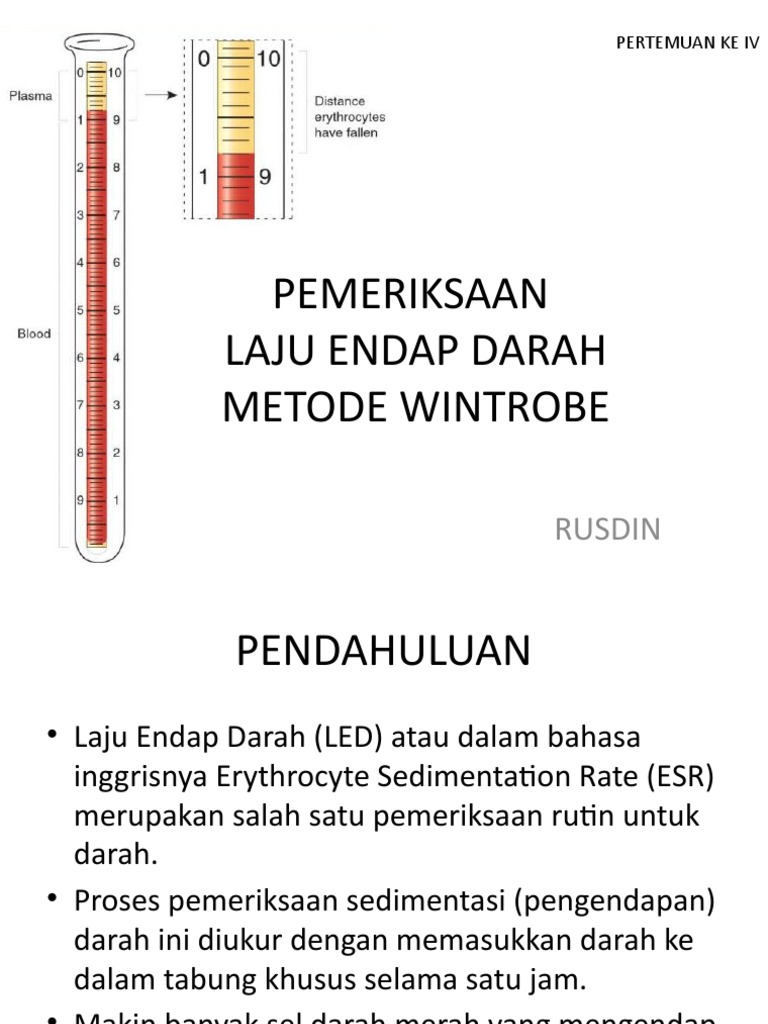 Pemeriksaan Led Wintrobe | PDF
