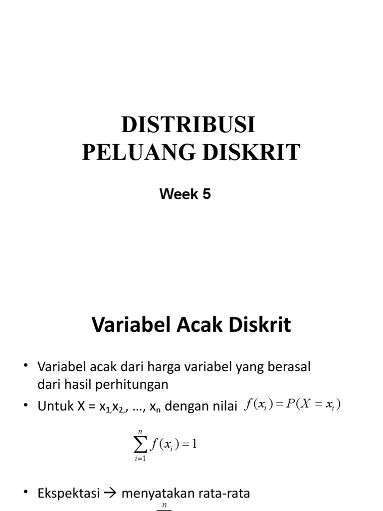 Distribusi Peluang Diskrit | PDF