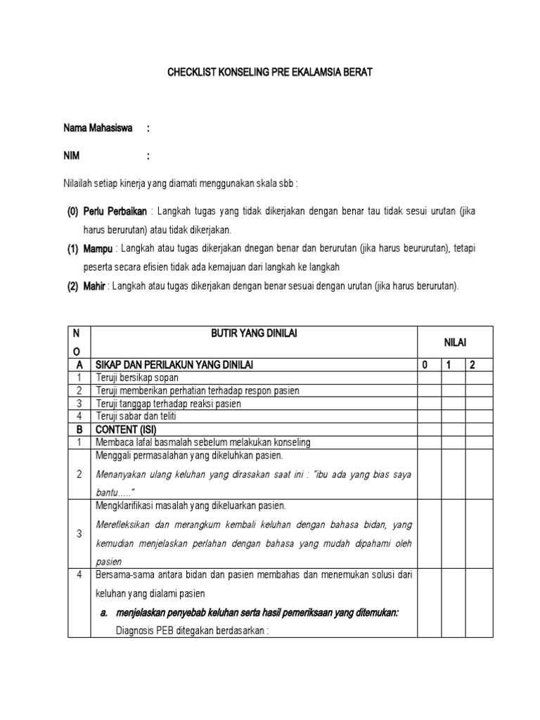 Checklist Peb | PDF
