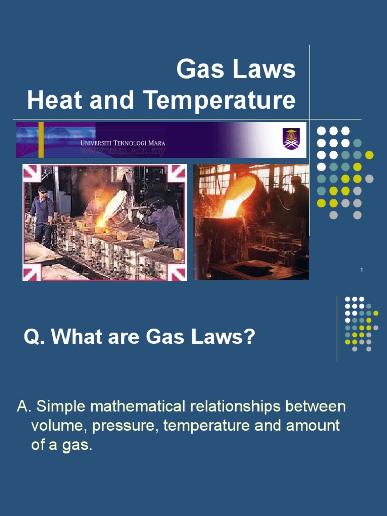 Gas Laws Heat and Temperature | PDF | Physical Sciences | Gases