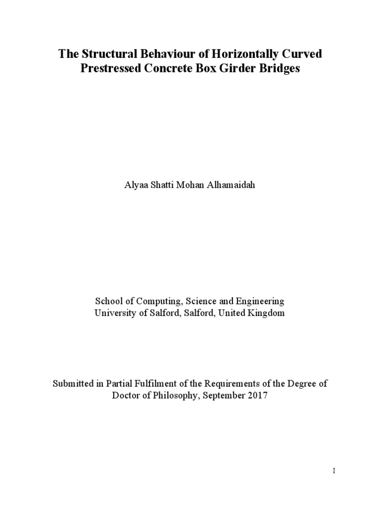 The Structural Behaviour of Horizontally Curved PSC Box Girder Bridge ...