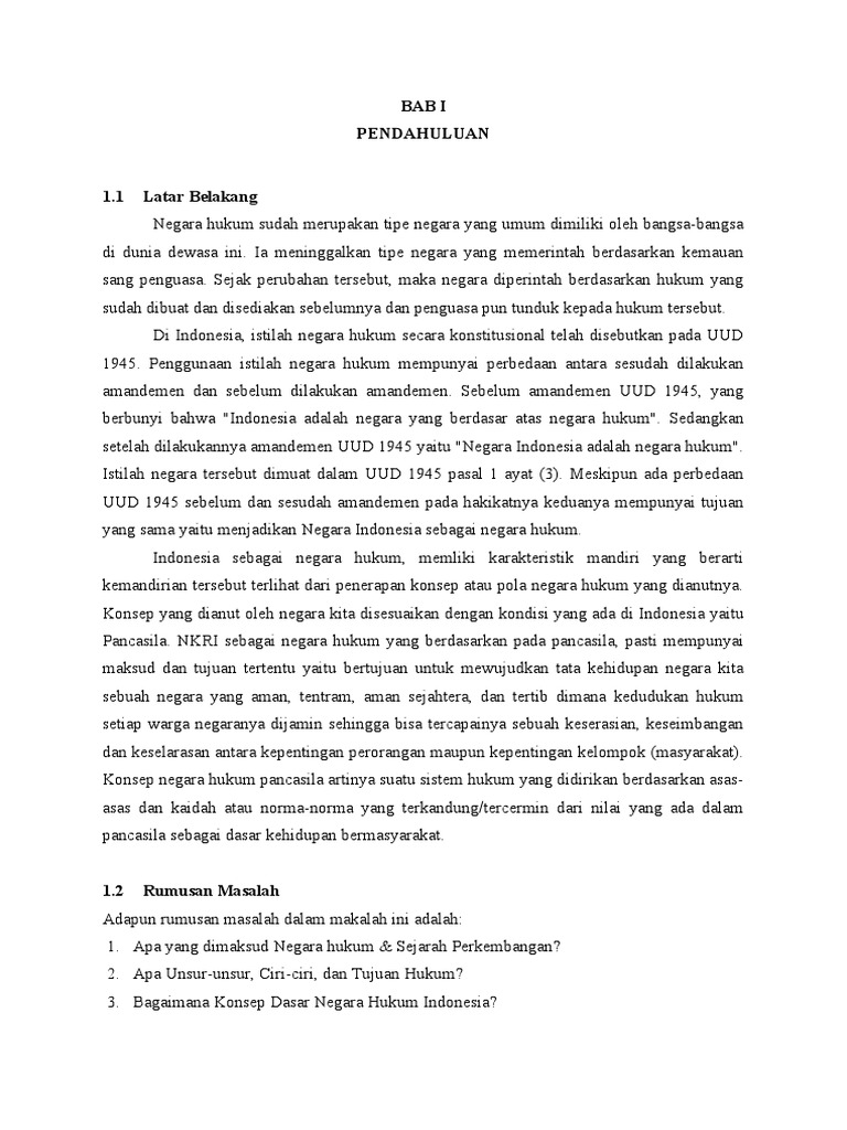 Indonesia Sebagai Negara Hukum | PDF | Politik | Hukum