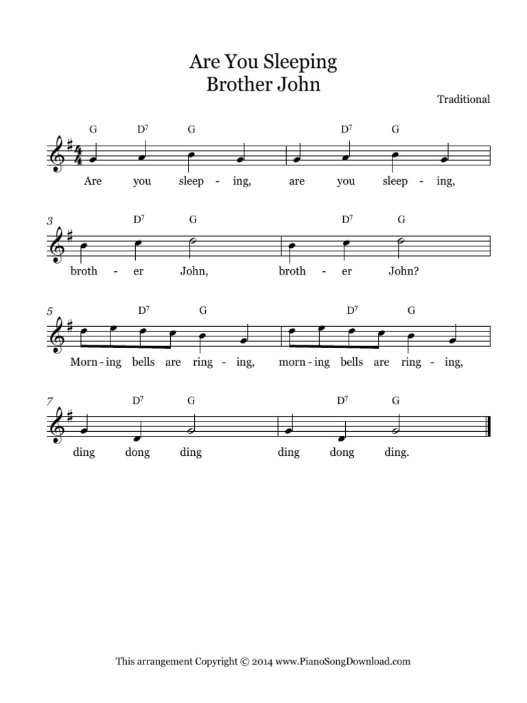 Are You Sleeping | PDF