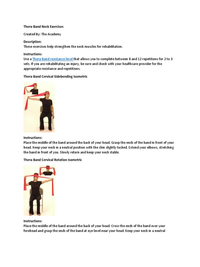 Thera-Band Neck Exercises | PDF