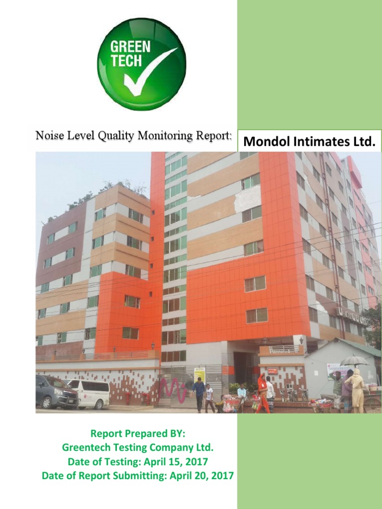 Noise Level Quality Test Report | PDF | Noise | Sound