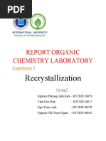 Lab Report Recrystallization | PDF | Solubility | Crystallization