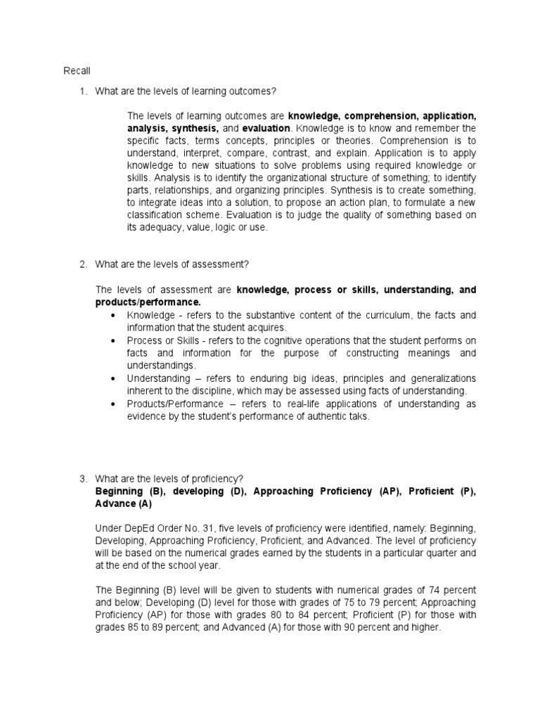 Analysis, Synthesis, and Evaluation. Knowledge Is To Know and Remember ...