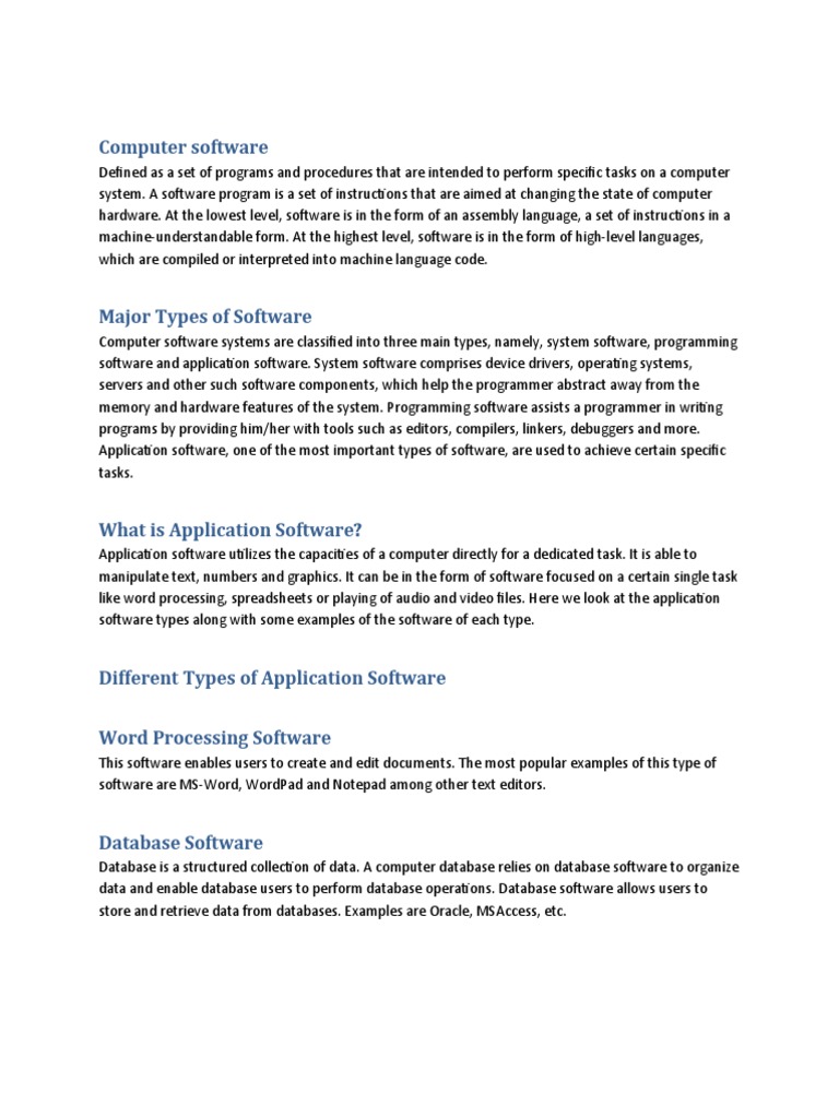 Application Software | PDF | Application Software | Software