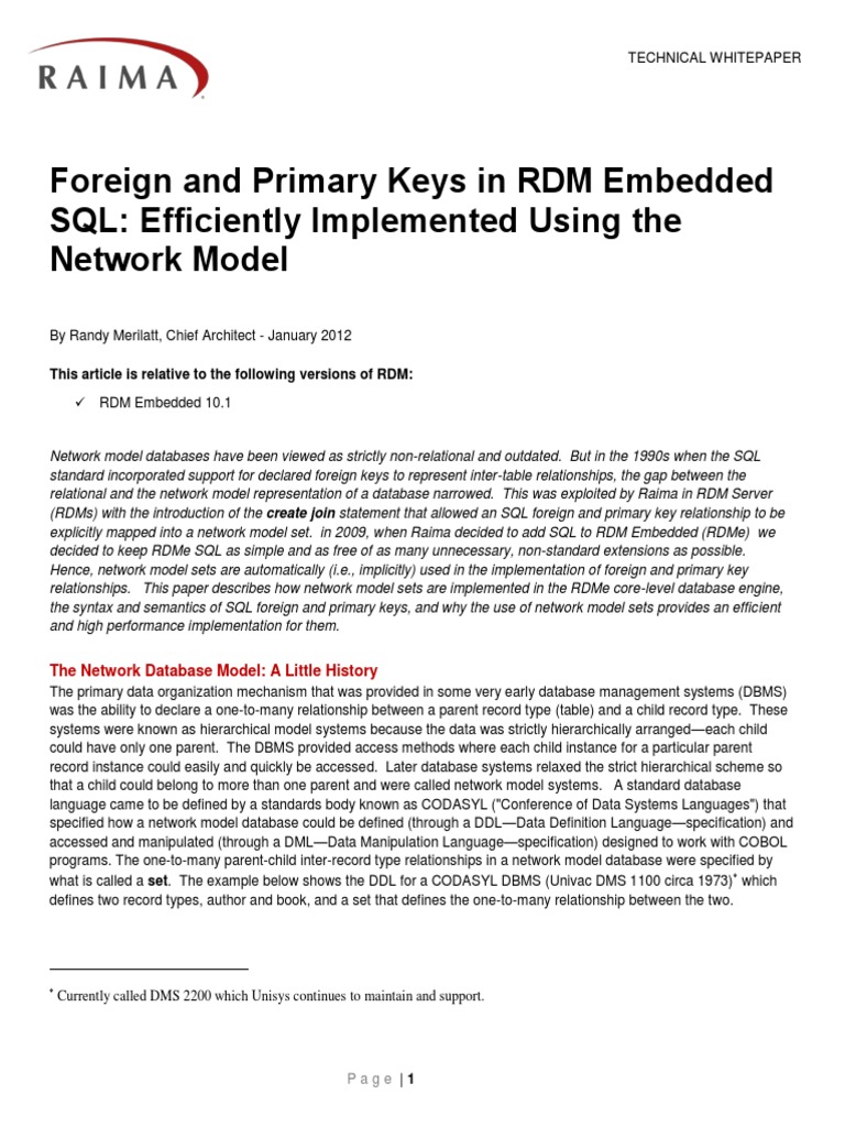 Declared Foreign and Primary Keys in RDM Embedded SQL | PDF | Relational Database | Database Index