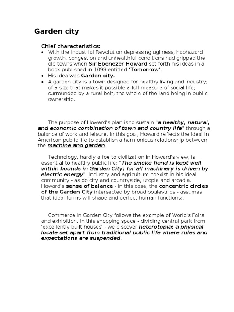 Garden City | PDF | City | Urban Sprawl