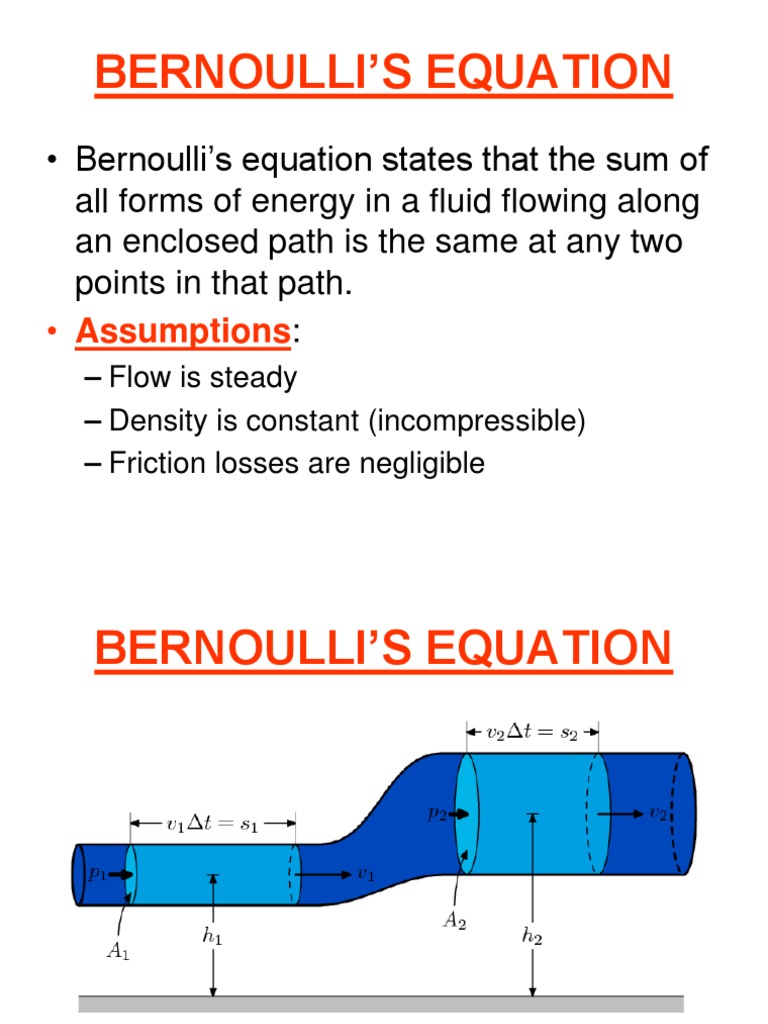 Bernoullis Equation Engineeringduniyacom | PDF | Fluid Dynamics | Pump