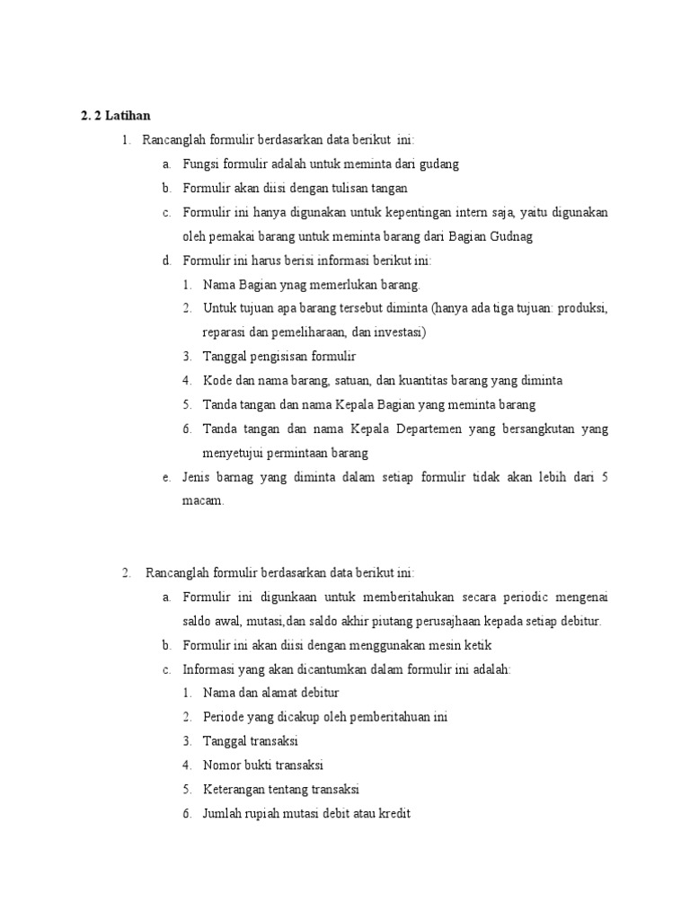 2 Latihan | PDF