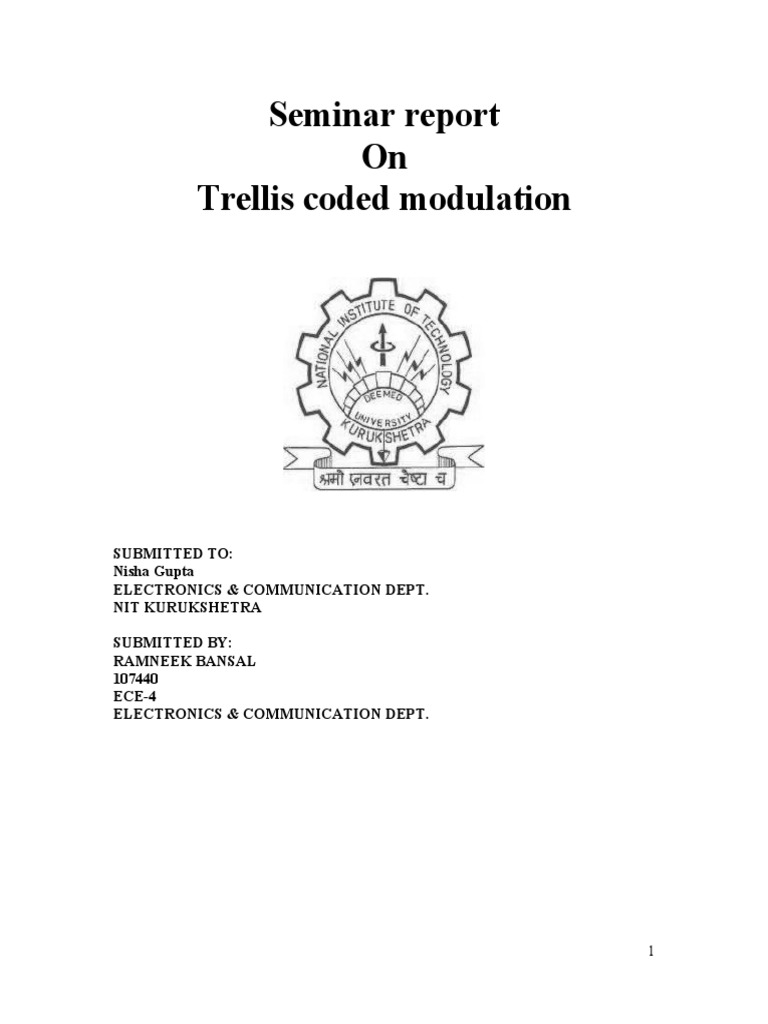 Trellis Coded Modulation | PDF | Modulation | Wireless