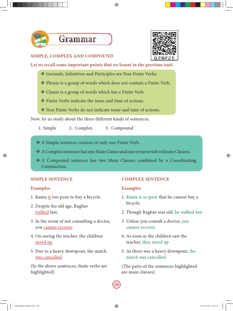 GE Simple Complex Compund Sentences Min | Download Free PDF | Sentence (Linguistics) | Verb