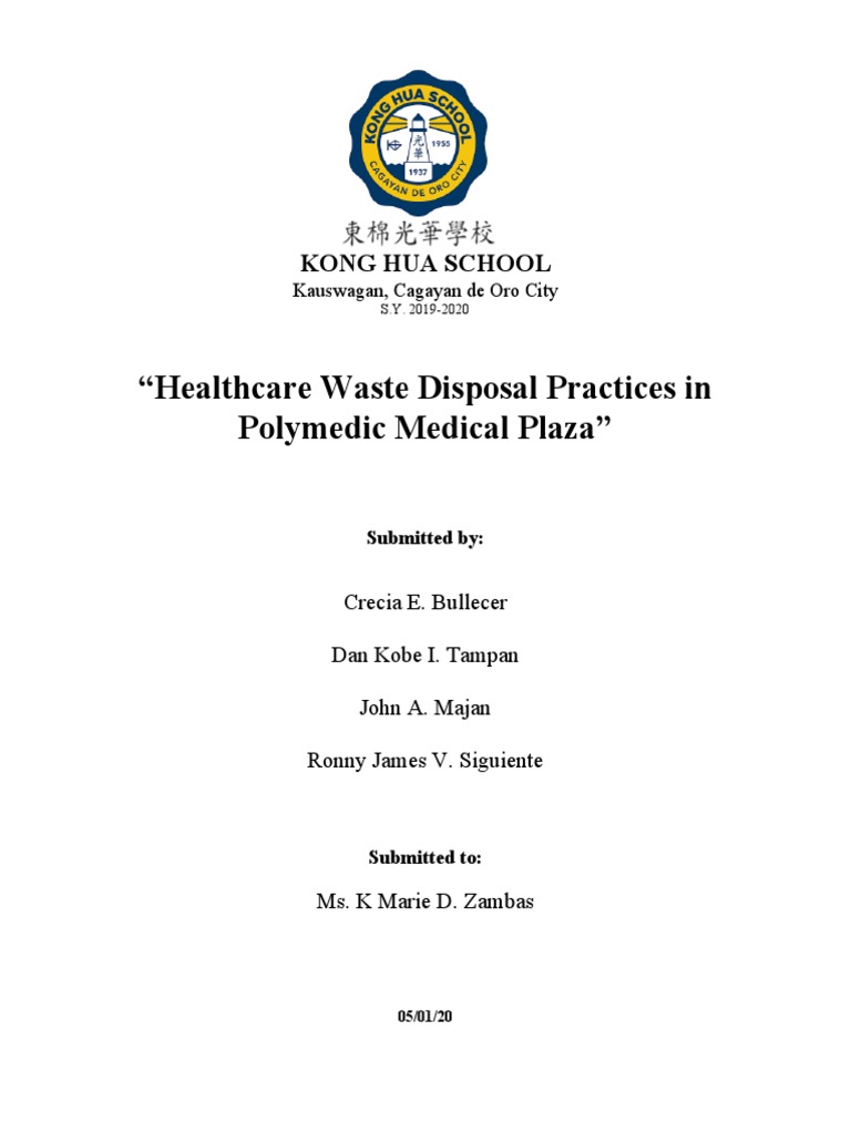 Healthcare Waste Disposal Research | PDF | Interview | Health Care