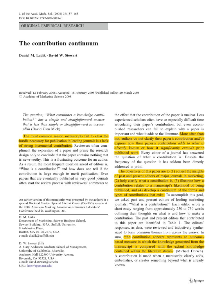 The Contribution Continuum | Download Free PDF | Meta Analysis | Theory