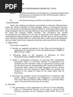 BIR Form 1906: Invoice Printing Application | PDF | Invoice