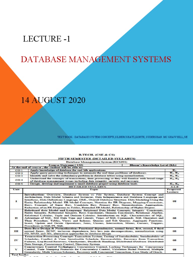 1 Introduction To Dbms Pdf Relational Database Databases