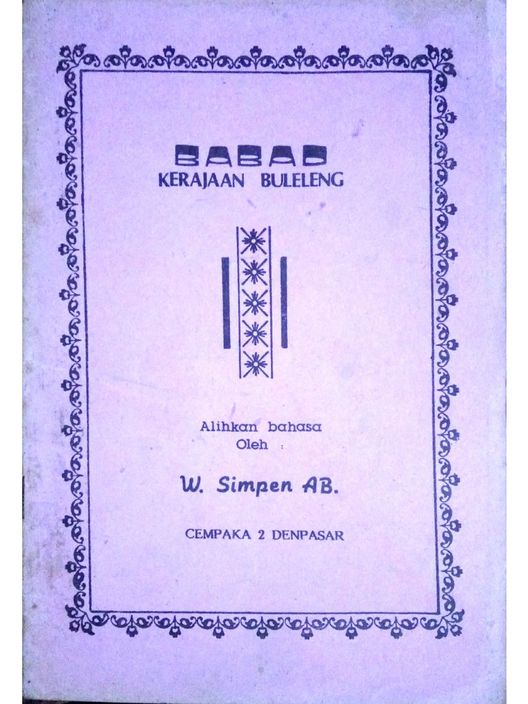 Babad Kerajaan Buleleng | PDF