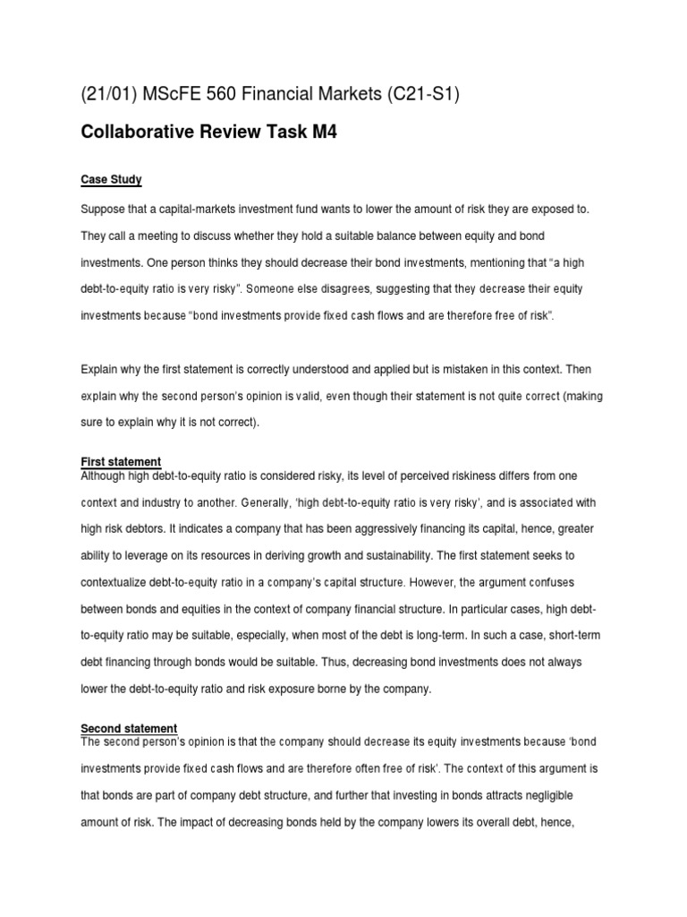 WQU Financial Engineering M4 Solution | PDF | Bonds (Finance) | Investing