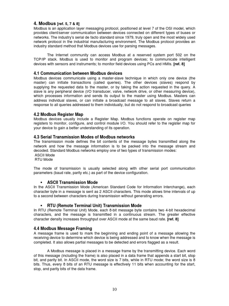 Modbus: 4.1 Communication Between Modbus Devices | PDF | Osi Model ...