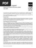 AAA June 2025 Examiner's Report | PDF | Audit | Risk