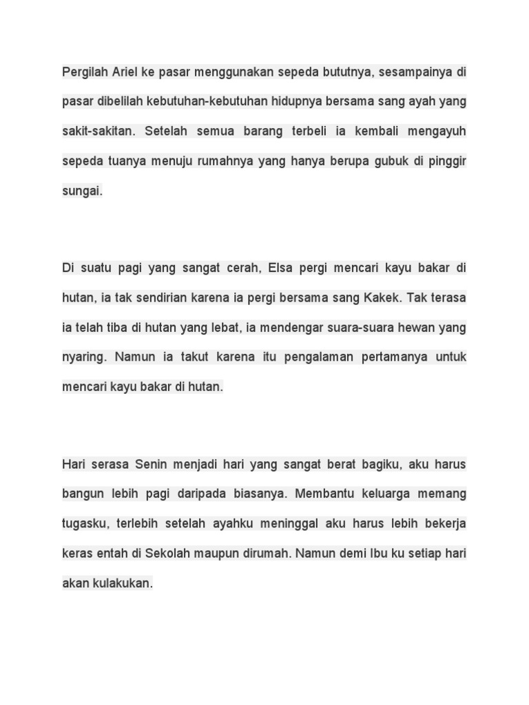 Cerita 1 Paragraf | PDF