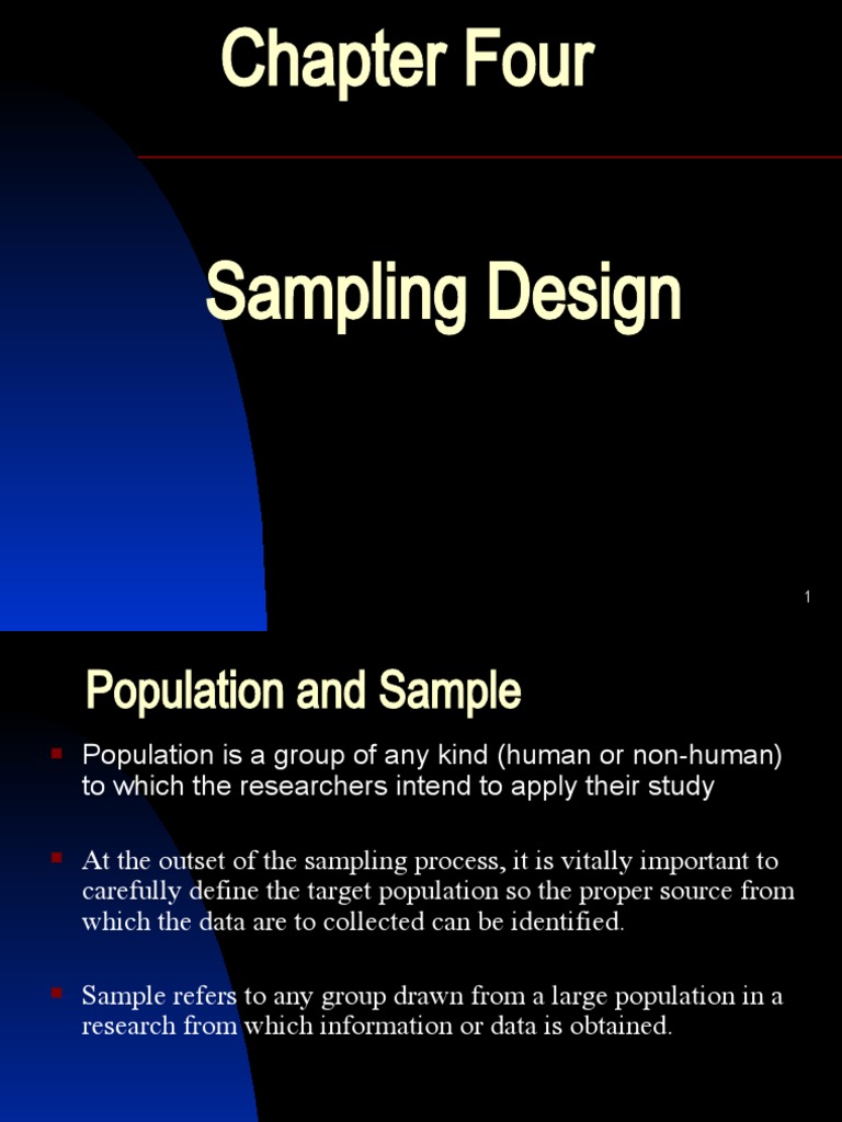 CH 4 SAMPLING DESIGN | PDF | Sampling (Statistics) | Statistics