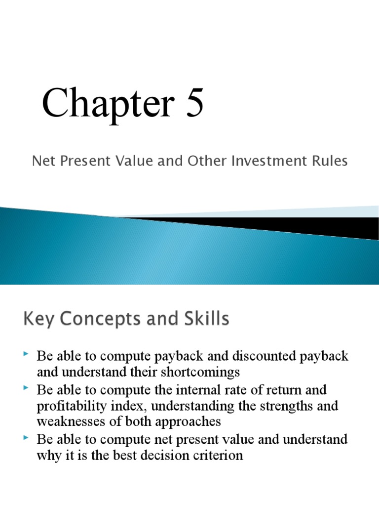 Net Present Value and Other Investment Rules | Download Free PDF | Net ...