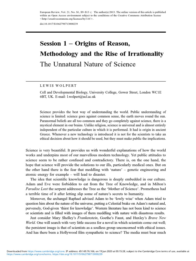 Unnatural Nature of Science | Download Free PDF | Philosophy Of Science ...
