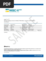 WAIS-IV Sample Report | PDF | Wechsler Adult Intelligence Scale | Tests