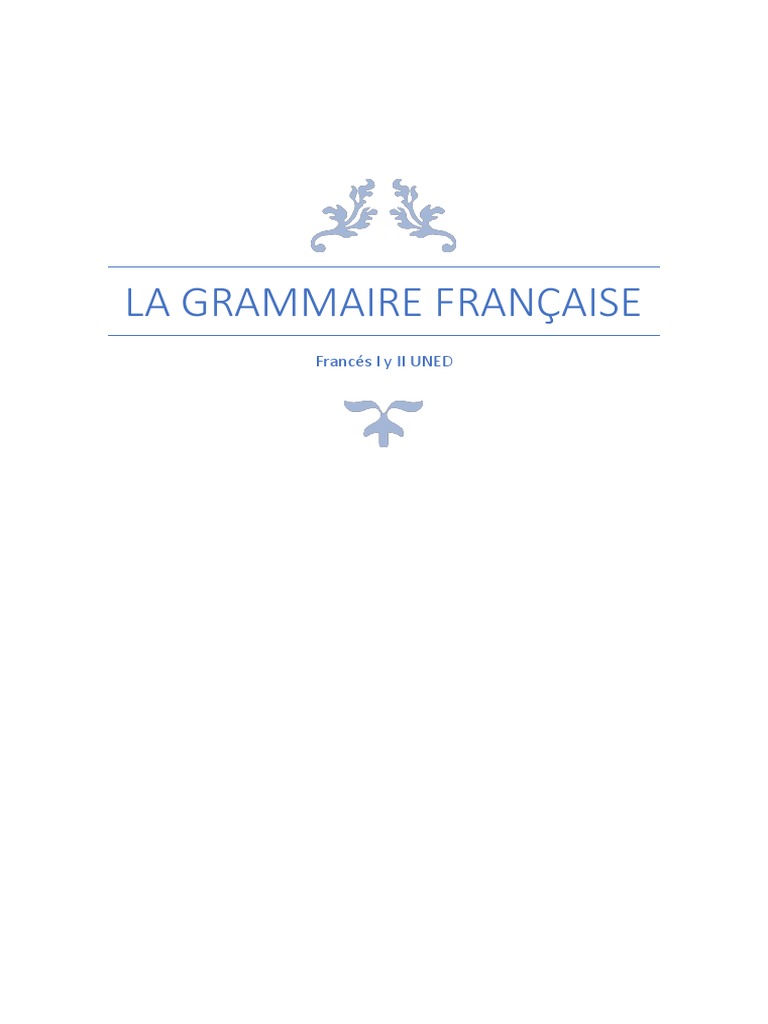 Gramatica Francesa | PDF | Pronom | Grammaire
