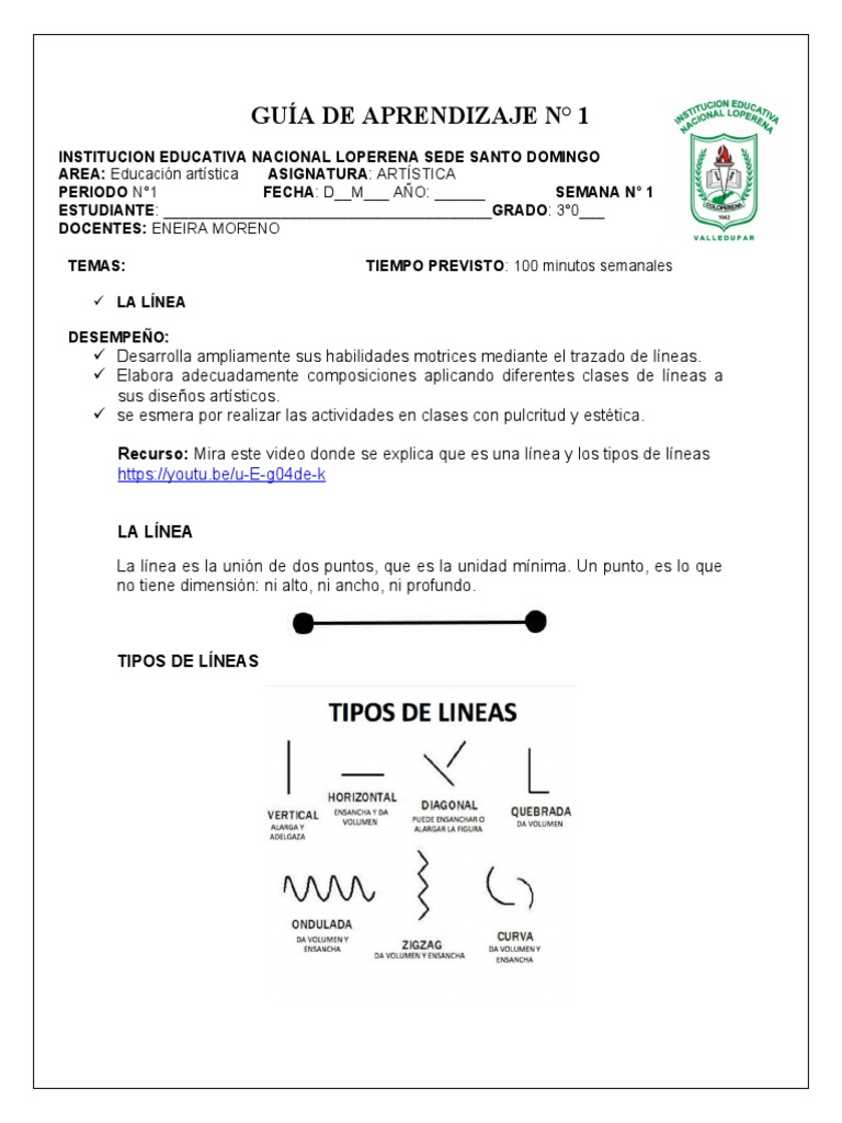 Guia+1 +la+línea+primer+periodo | PDF | Arte