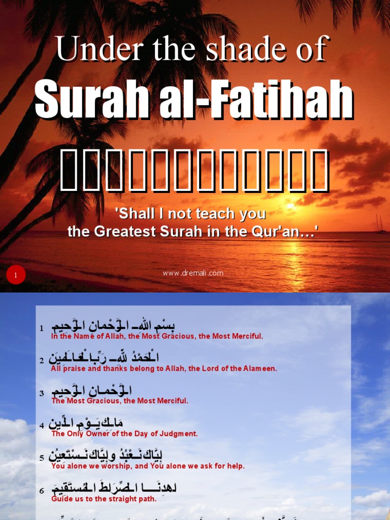 Fatiha PPT by Me | PDF | Religious Texts | Medieval Arabic Texts