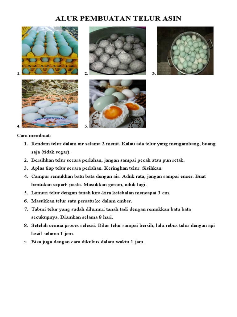 Alur Pembuatan Telur Asin | PDF