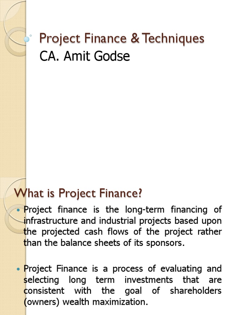 Project Finance Guide for CAs | PDF | Project Finance | Loans