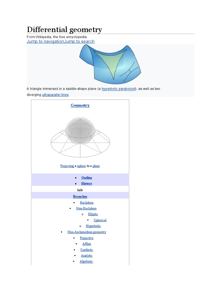 Differential Geometry: Jump To Navigation Jump To Search | PDF ...