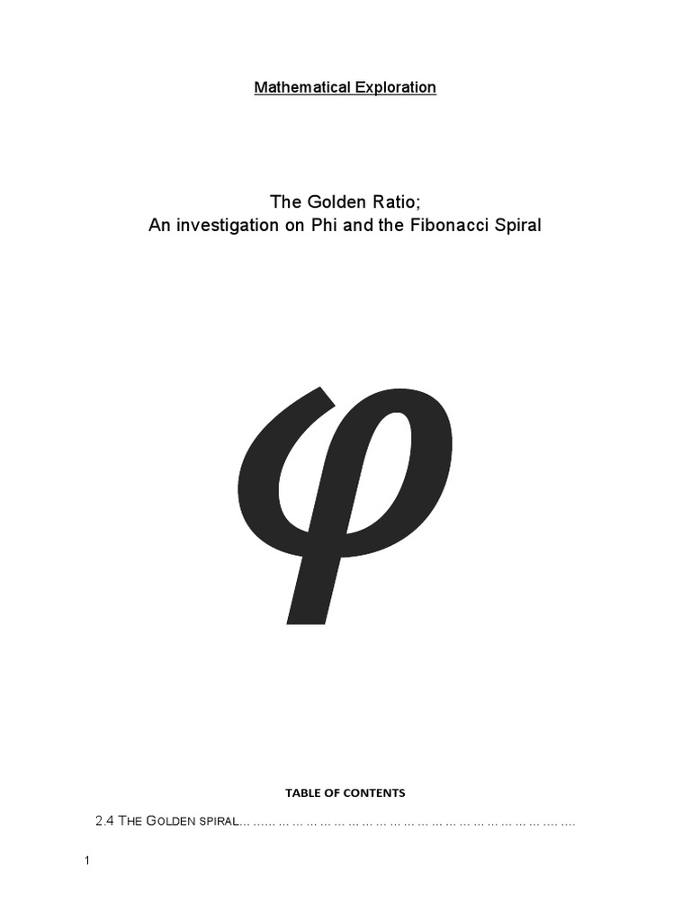 Phi and The Fibonacci Sequence | PDF | Numbers | Ratio