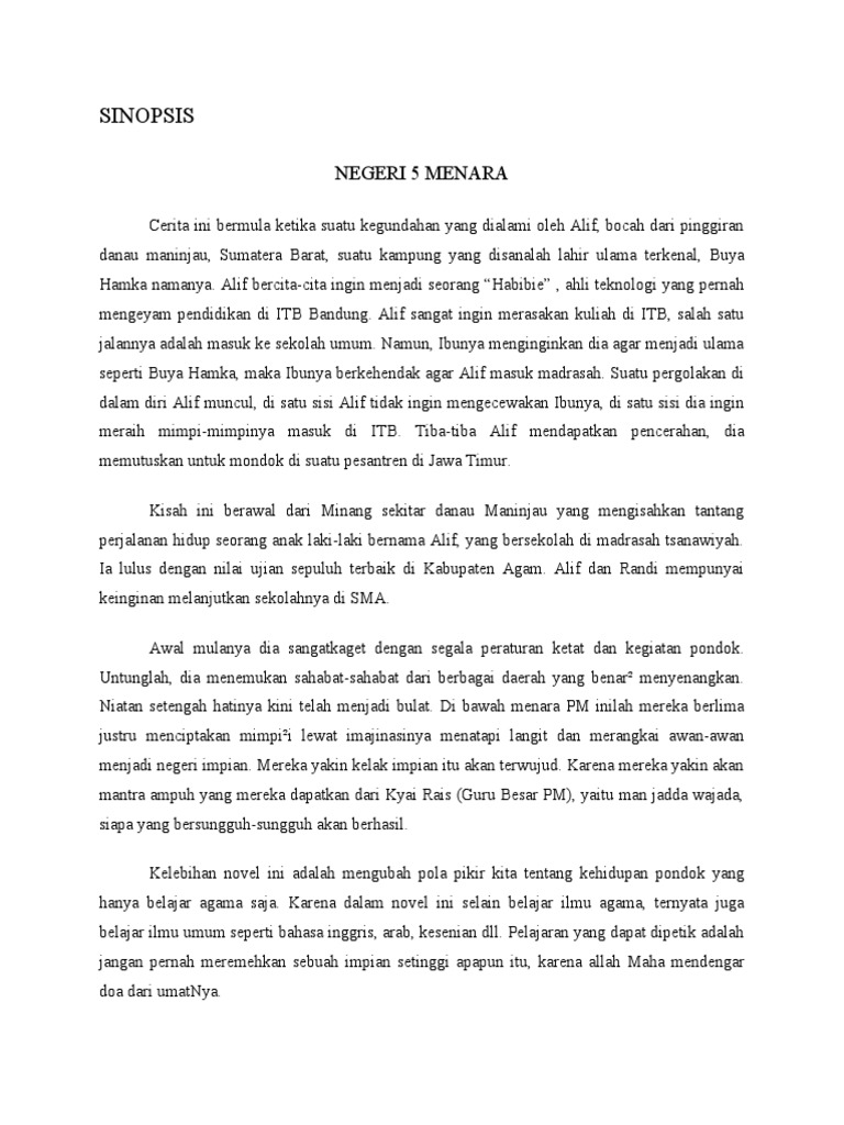 SINOPSIS | PDF | Fiksi Umum