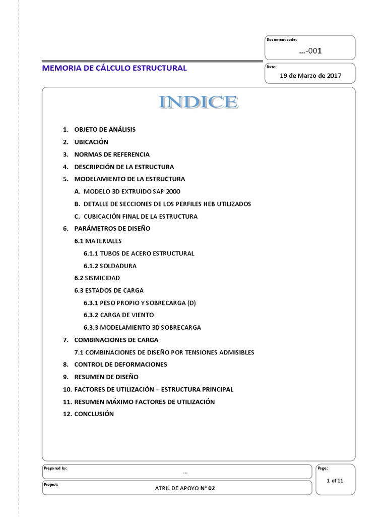 Memoria Cálculo Estruc. Atril #02 | PDF | Acero | Sectores Economicos