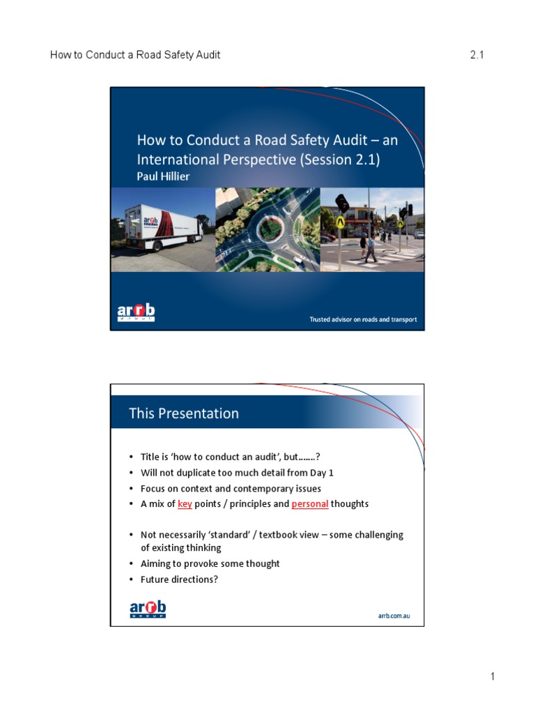 Road Safety Audit: A Practical Guide | PDF | Audit | Road Traffic Safety